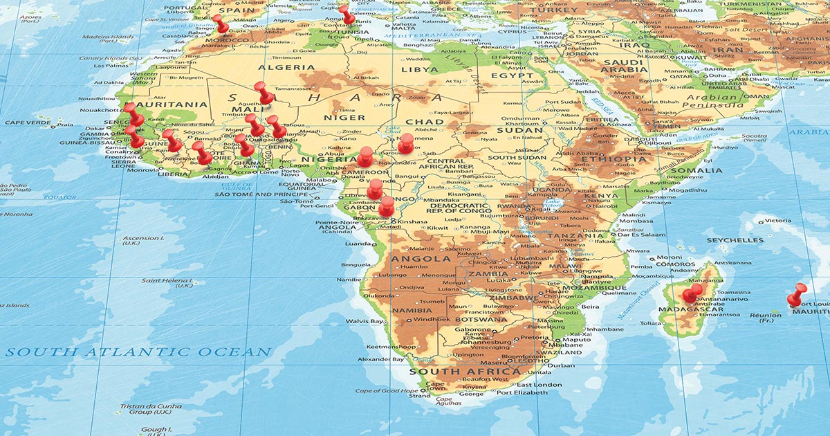 Nos implantations et contacts en Afrique